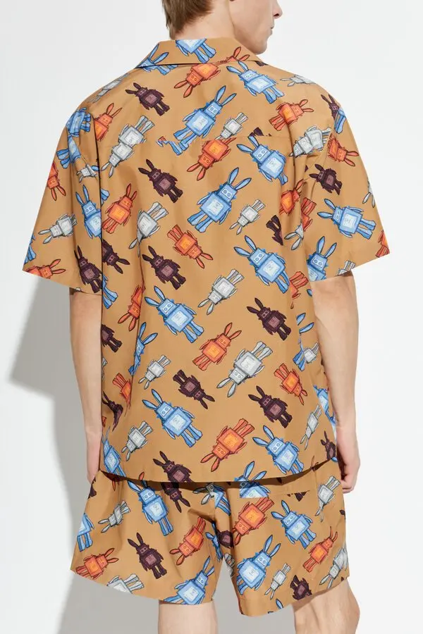 Mcm Shirt With Print - Beige