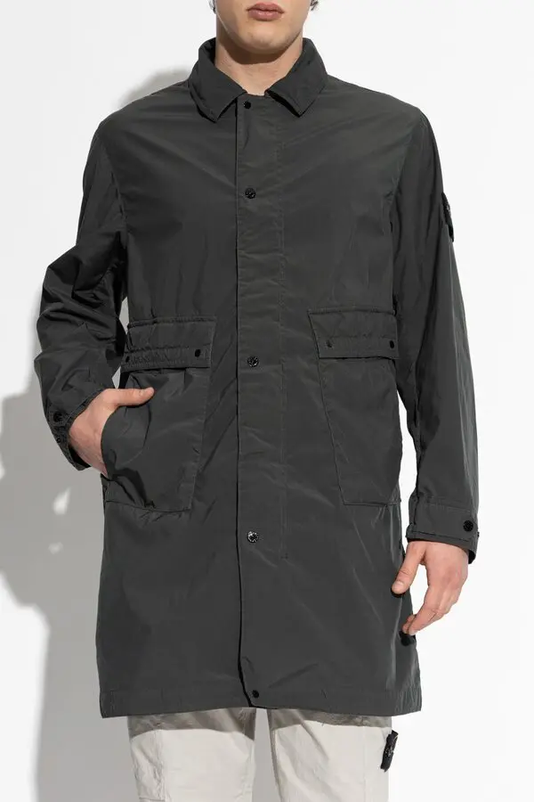 Stone Island Parka With Pockets - Green