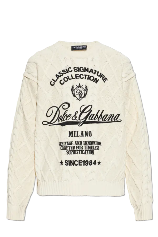 Dolce & Gabbana Sweater With Decorative Knit