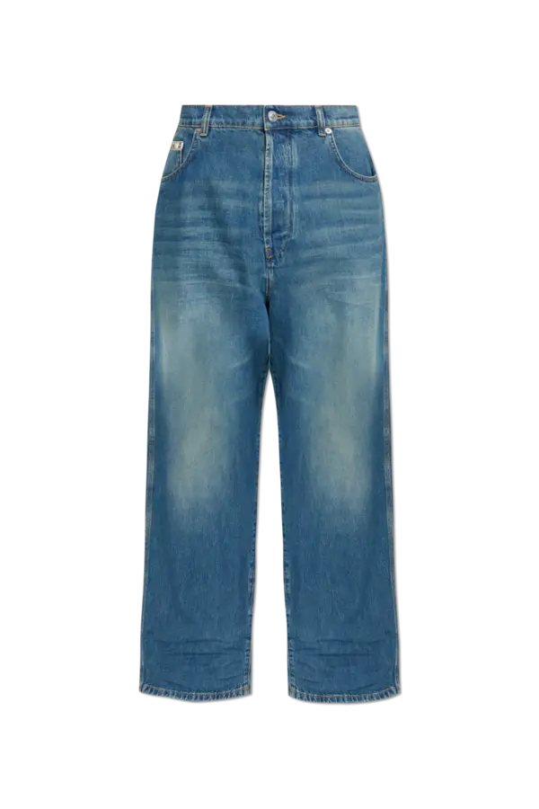 Moschino Vintage-effect Bootcut Jeans - Blue