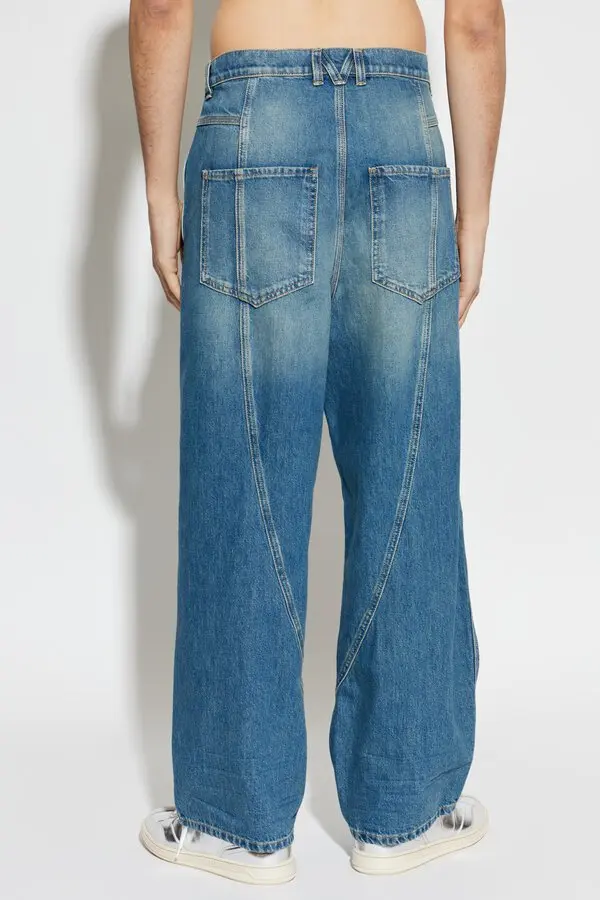 Moschino Vintage-effect Bootcut Jeans - Blue