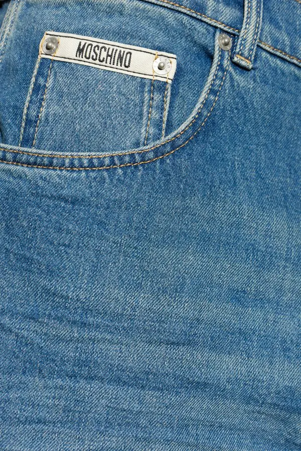 Moschino Vintage-effect Bootcut Jeans - Blue