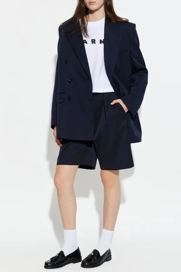 Furla College Leather Loafers - Black