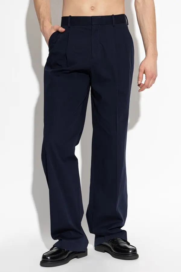 Balmain Pleated Wide-leg Trousers
