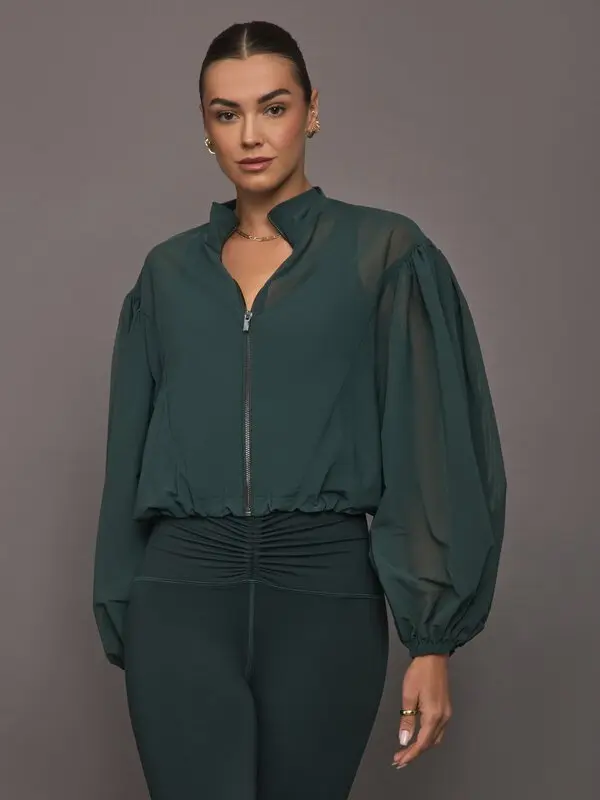 MICHI Midnight Mesh Zip Up Jacket