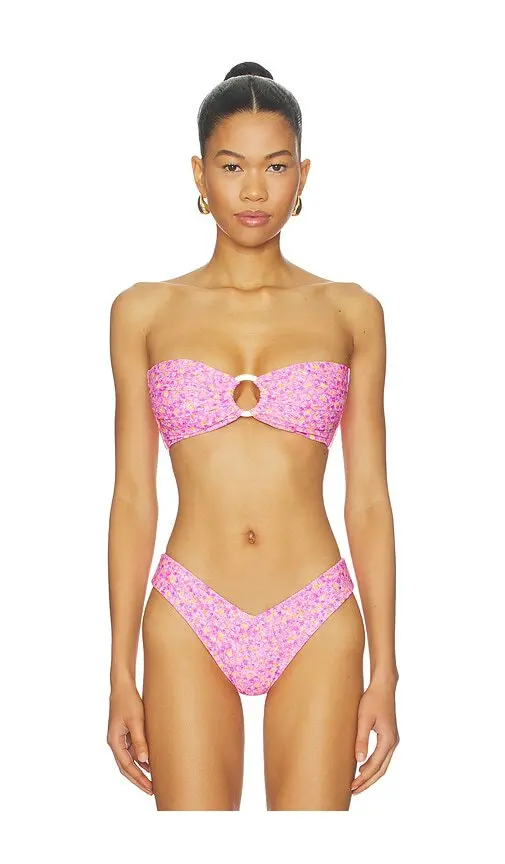 KULANI KINIS Strapless Bandeau Bikini Top - Gelato Bloom