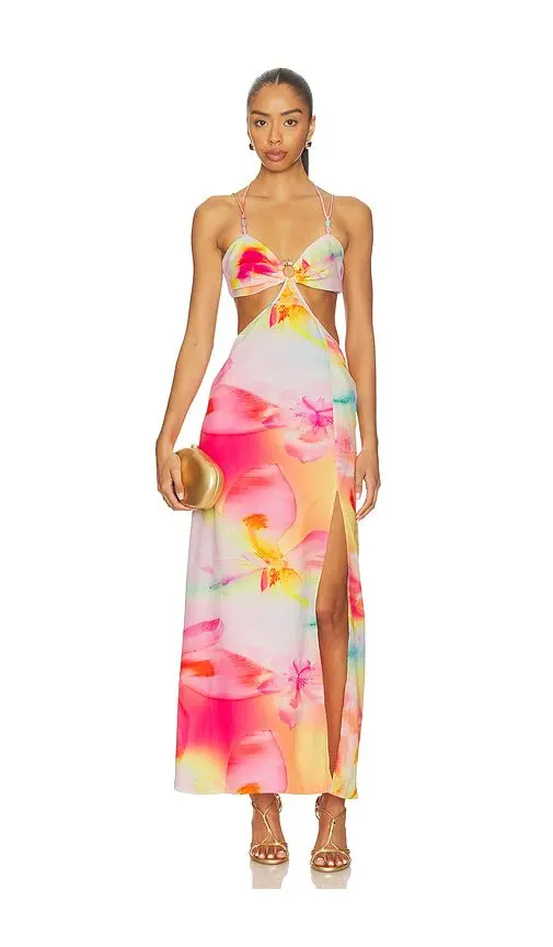 KULANI KINIS Maxi Dress - Frangipani Swirl