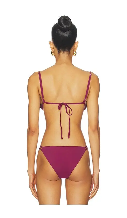 LESLIE AMON Garis Trim Bikini Top