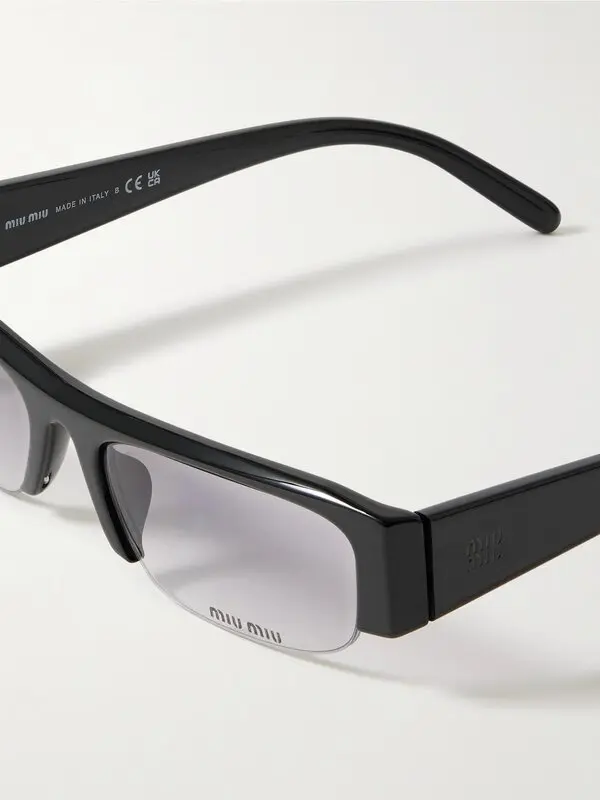 Miu Miu Vedette Square-frame Acetate Sunglasses - Black
