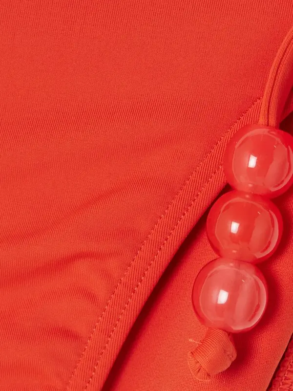 Staud Sisley Embellished Bikini Briefs - Orange