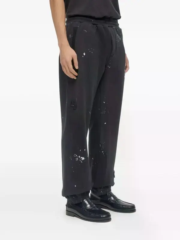DOMREBEL Paint-splatter Sweatpants - Black