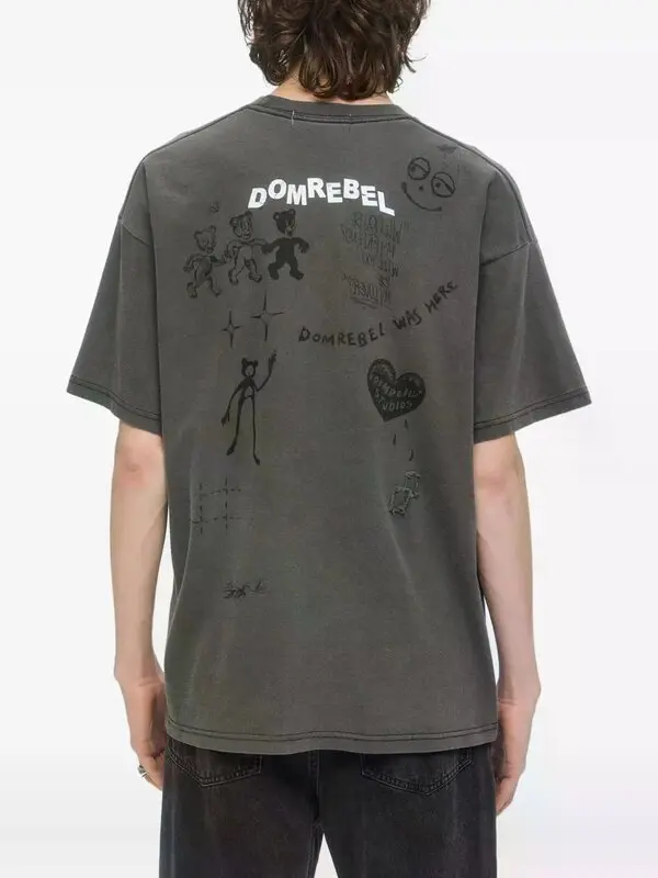 DOMREBEL Play Sketch Bear-print T-shirt