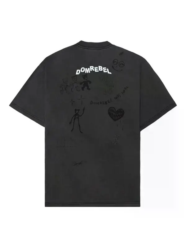 DOMREBEL Play Sketch Bear-print T-shirt