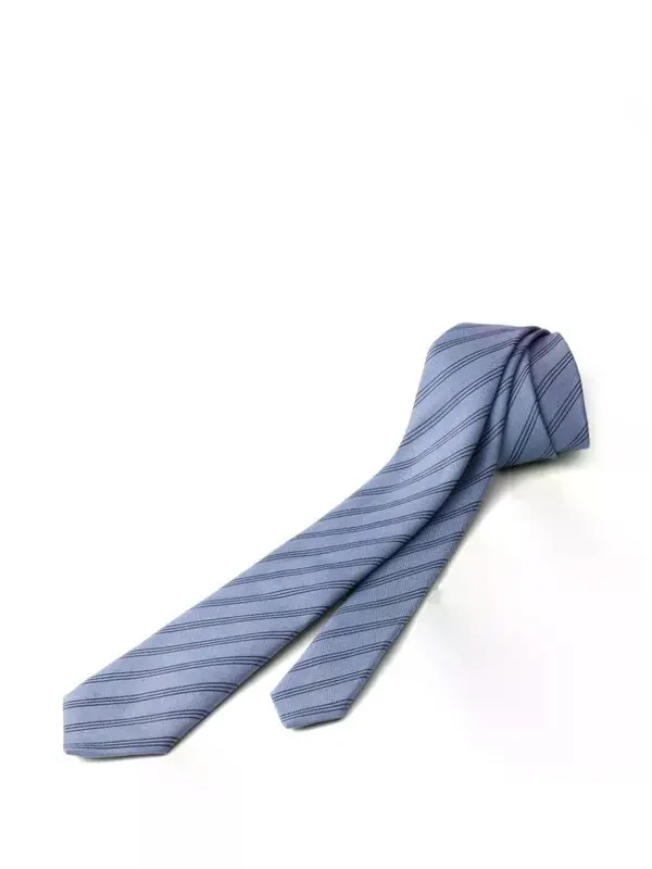 Prada Striped Tie - Blue