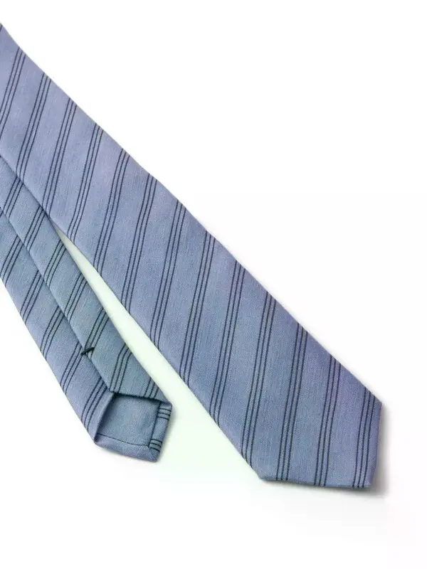 Prada Striped Tie - Blue