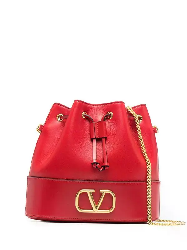 Valentino Garavani Vlogo Bucket Bag - Red
