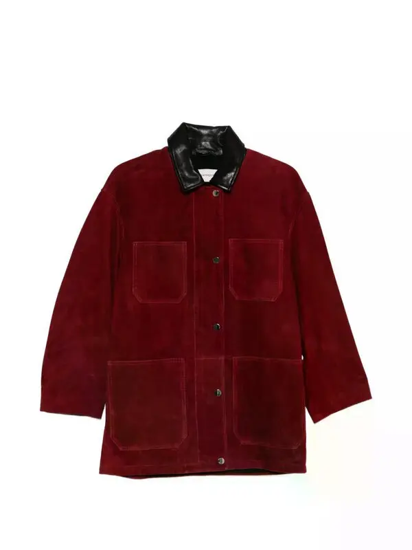 Nour Hammour Barn Suede Jacket - Red