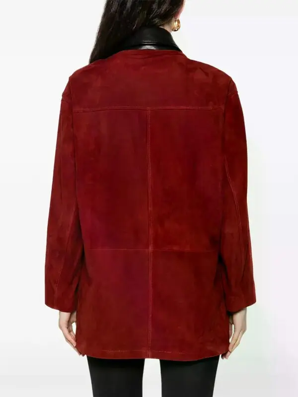 Nour Hammour Barn Suede Jacket - Red