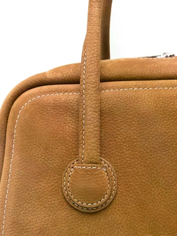 MARGESHERWOOD Soft Suede Embossed-logo Tote Bag - Brown