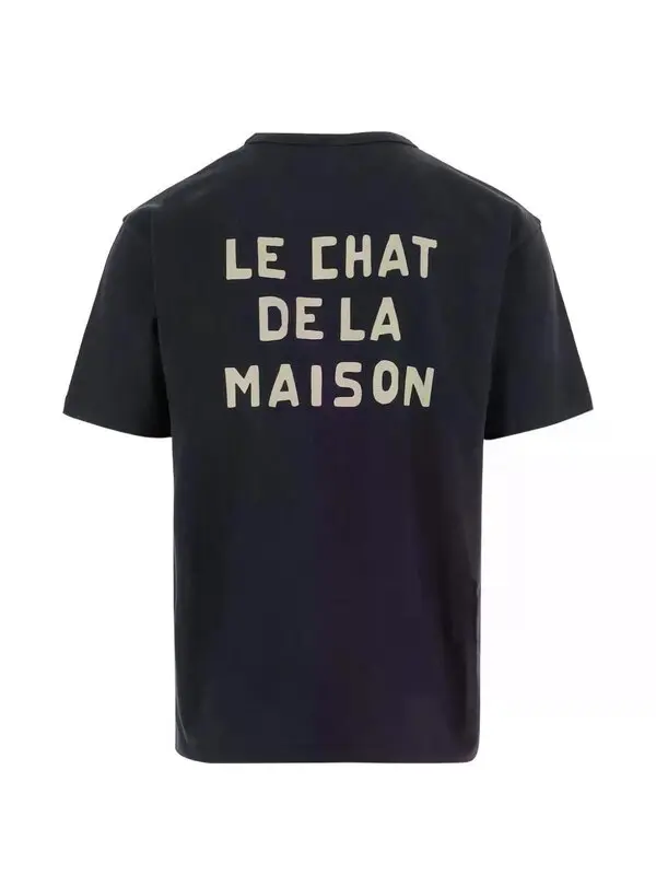 Valentino Garavani Cotton T-shirt With Le Chat De La Maison Print