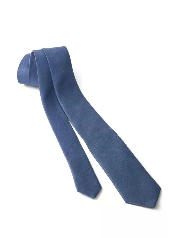 Prada Pointed-tip Neck Tie - Blue