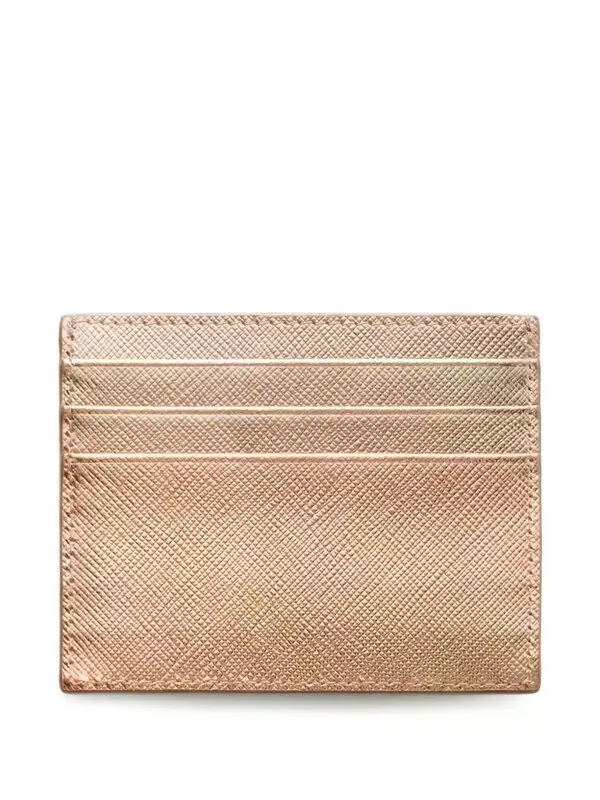 Prada Logo-plaque Card Holder - Neutrals