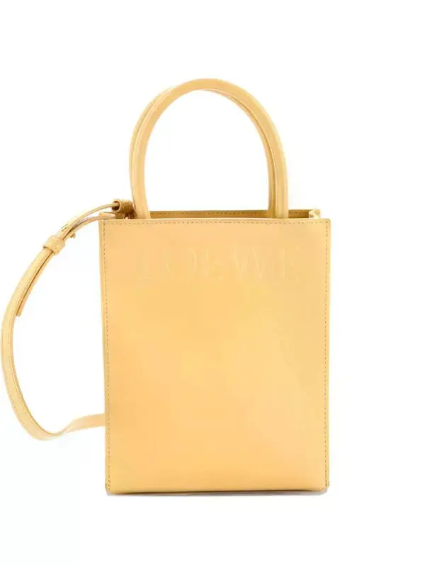 Loewe A5 Convertible Leather Tote Bag - Neutrals