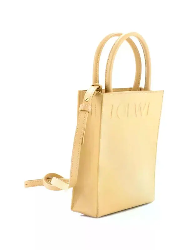 Loewe A5 Convertible Leather Tote Bag - Neutrals