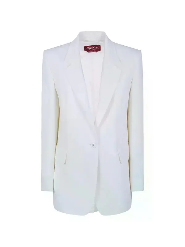 Max Mara Buttoned Blazer - White