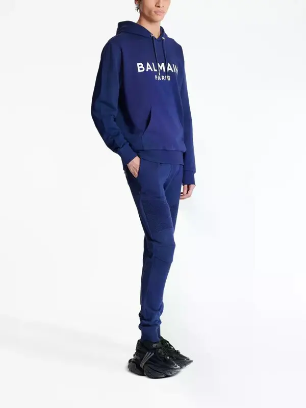 Balmain Logo-print Long-sleeved Hoodie