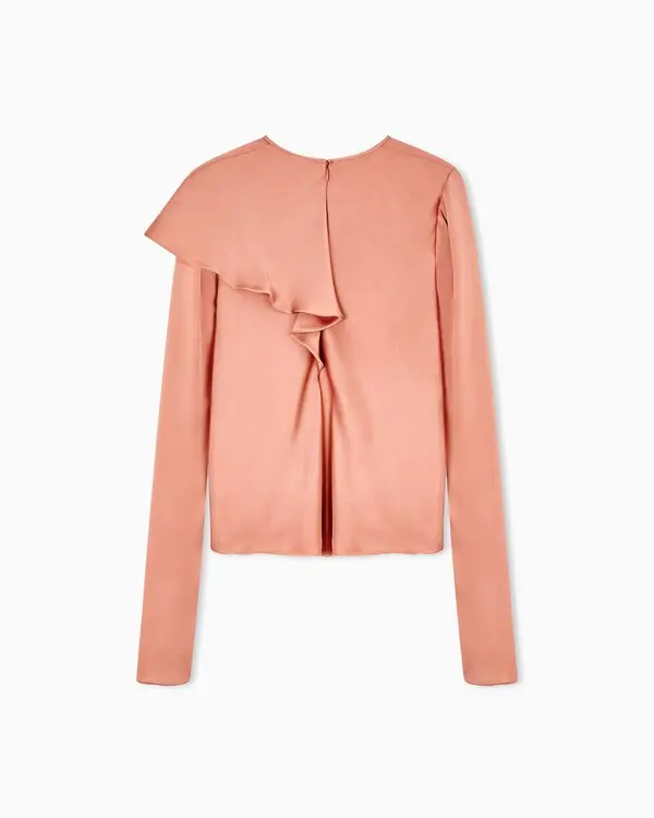 Giorgio Armani Draped Silk Charmeuse Blouse