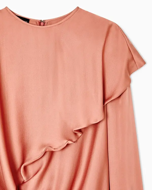 Giorgio Armani Draped Silk Charmeuse Blouse