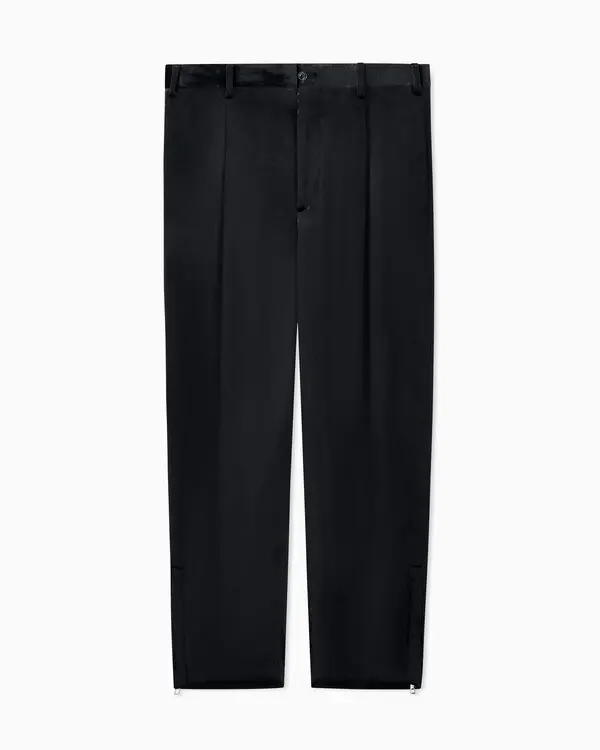 Giorgio Armani Velvet Single-pleated Trousers