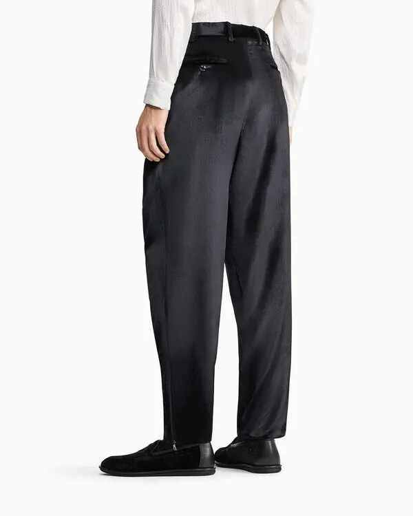 Giorgio Armani Velvet Single-pleated Trousers