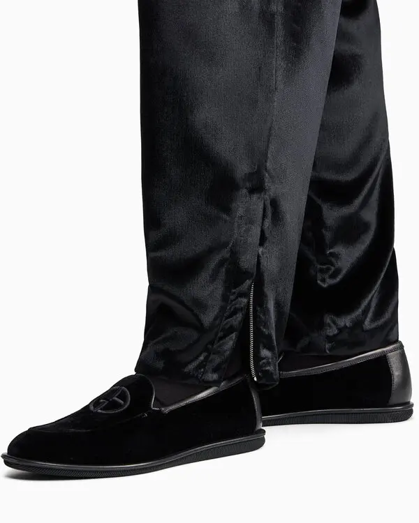 Giorgio Armani Velvet Single-pleated Trousers