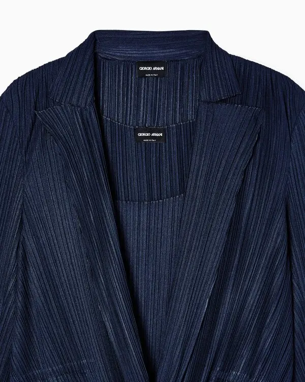 Giorgio Armani Pleated Jersey Twin-set - Blue