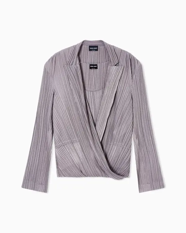 Giorgio Armani Pleated Jersey Twin-set - Brown