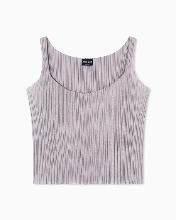 Giorgio Armani Pleated Jersey Twin-set - Brown