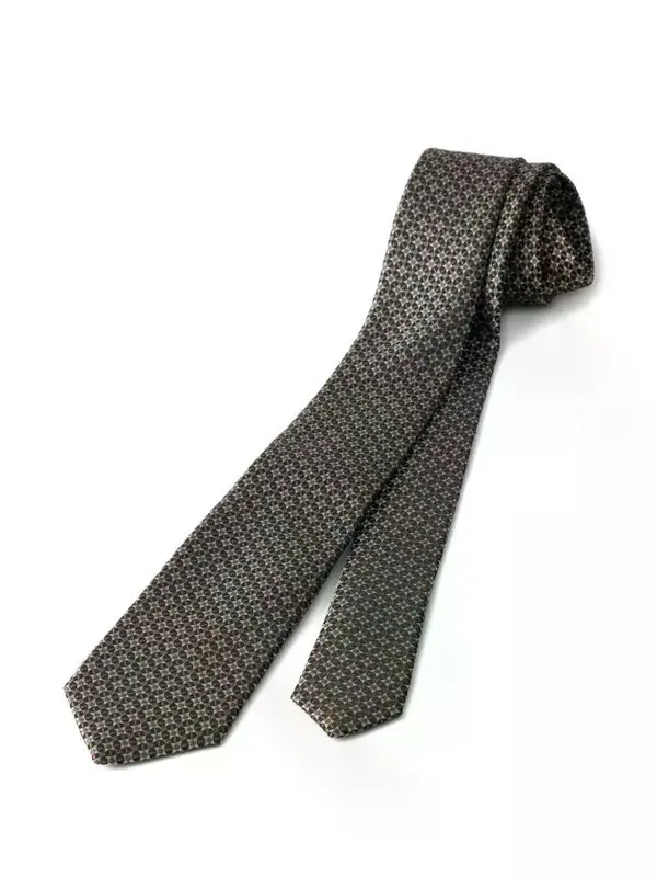 Prada Geometric-pattern Standard Neck Tie - Brown