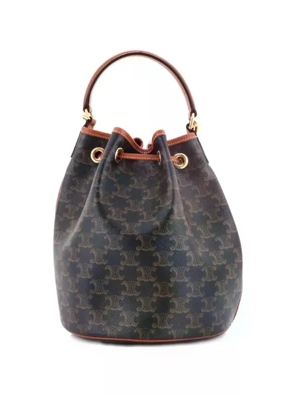 Celine Clara Triomphe Coated Canvas Bucket Bag