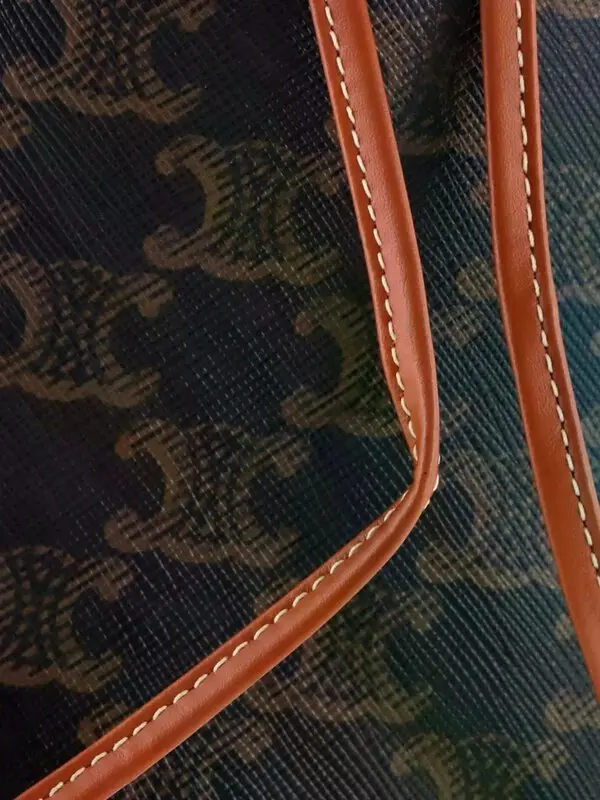 Celine Clara Triomphe Coated Canvas Bucket Bag