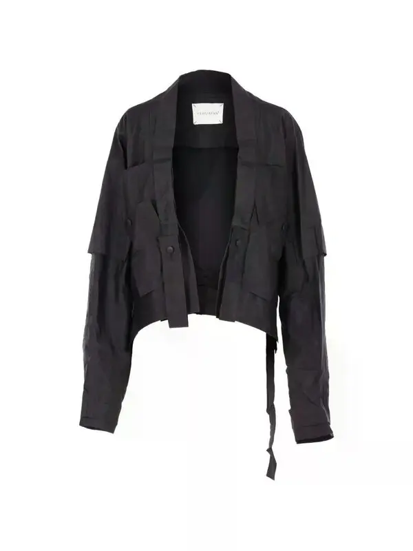 YEHUAFAN Deconstructed Asymmetric Silk Jacket