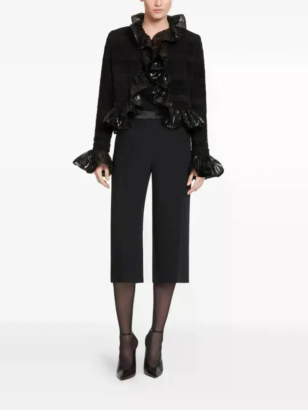 Elie Saab Sequin-embellished Cropped Jacket