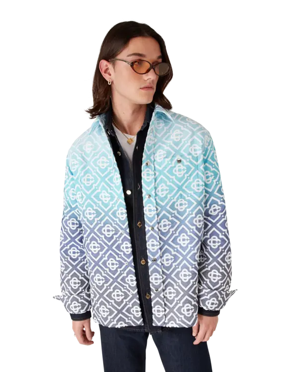 Casablanca Monogram Gradient Jacquard Shacket - Multicolor