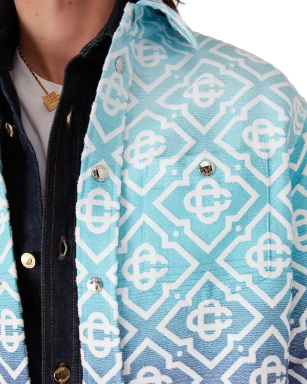 Casablanca Monogram Gradient Jacquard Shacket - Multicolor
