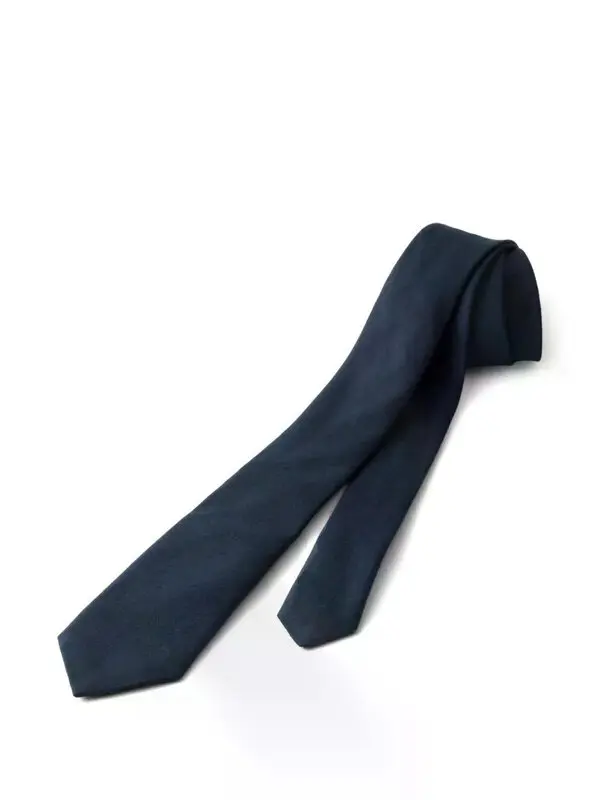 Prada Pointed-tip Tie - Blue