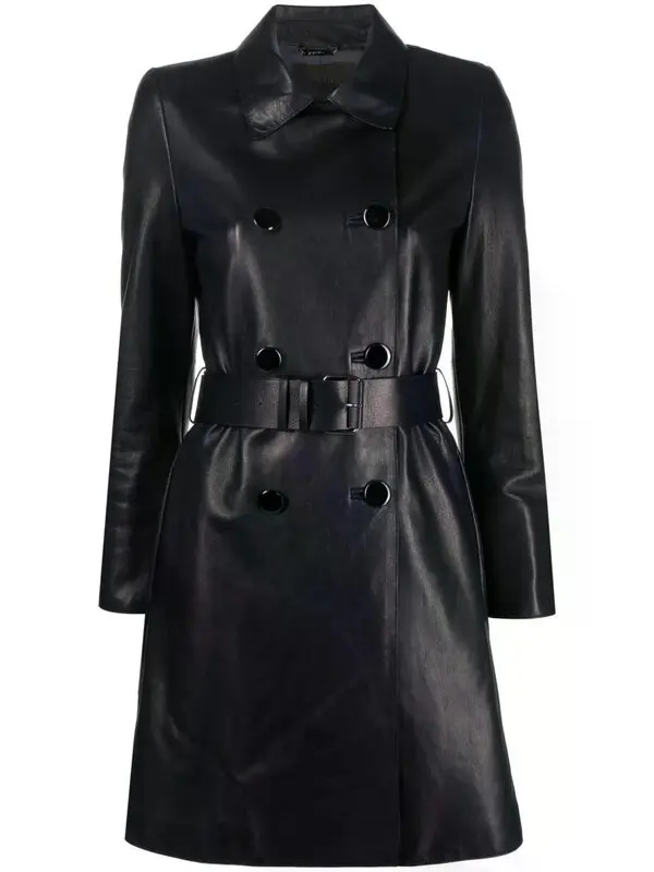 Giorgio Armani Leather Trench Coat