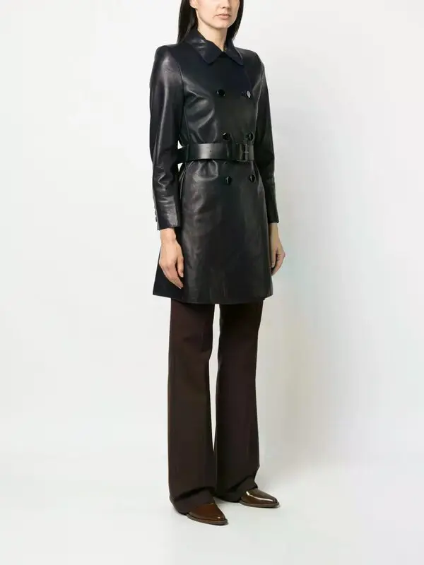 Giorgio Armani Leather Trench Coat