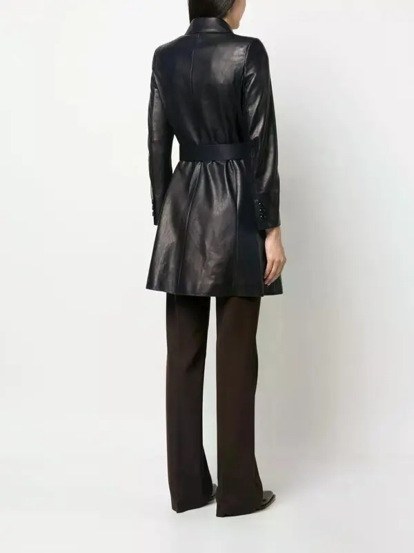 Giorgio Armani Leather Trench Coat