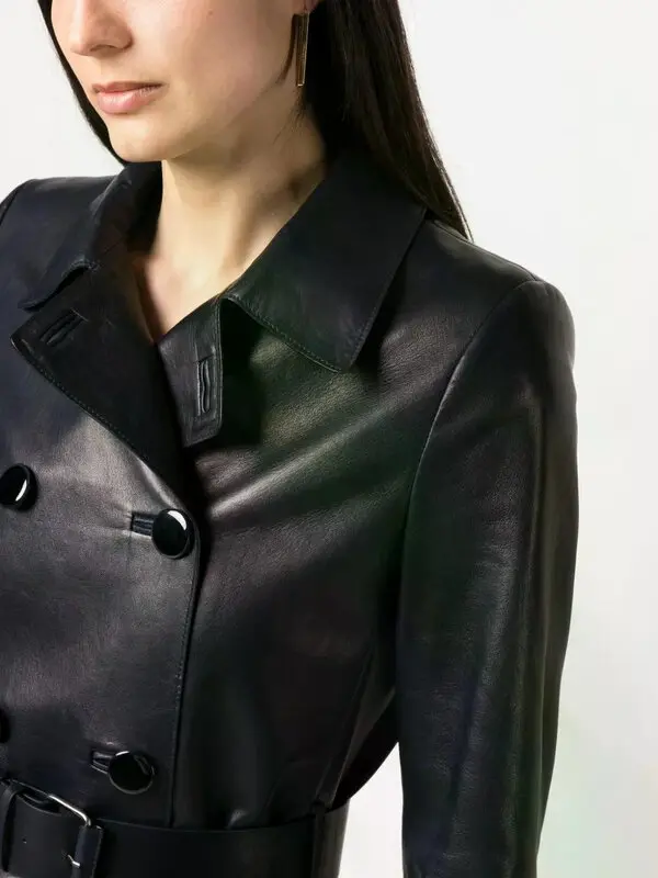 Giorgio Armani Leather Trench Coat
